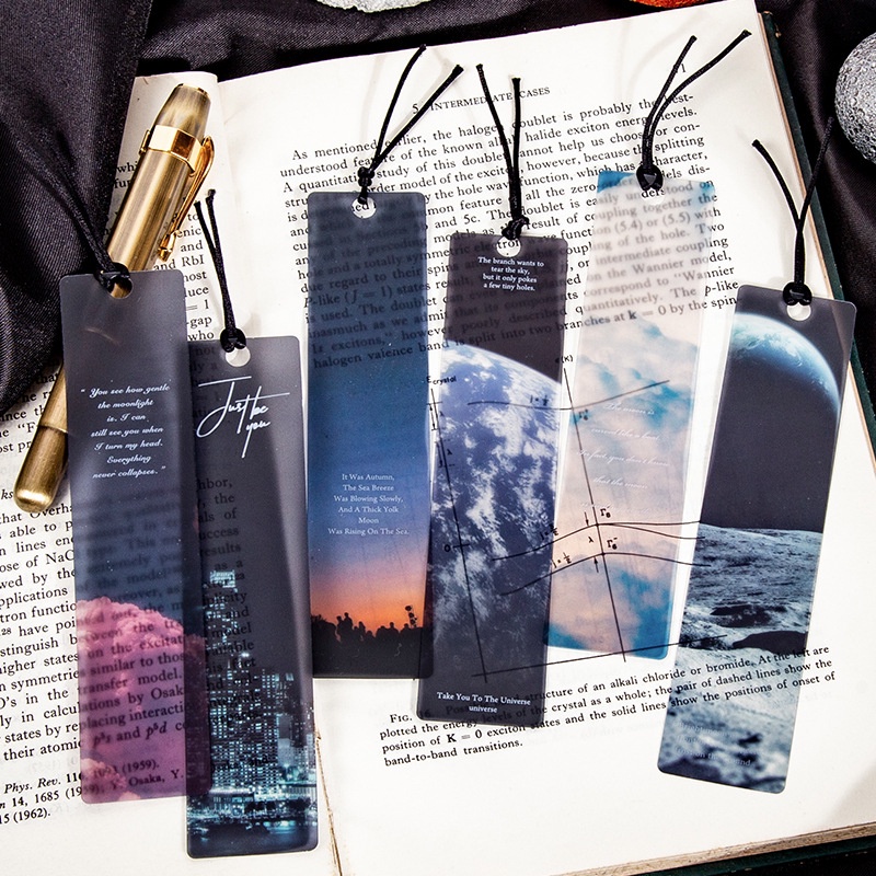 5 Pcs Beautiful Space Bookmarks Planets And Starry Sky Book Markers Set ...