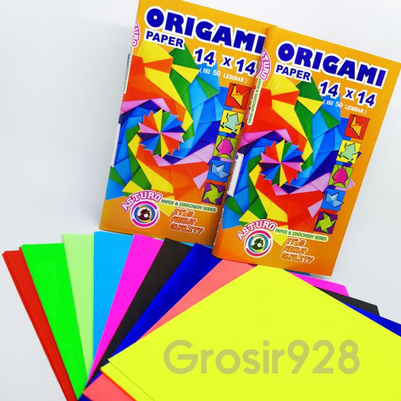 Asturo Folding Paper/Origami 14 x 14 (50 Sheets) | Shopee Singapore