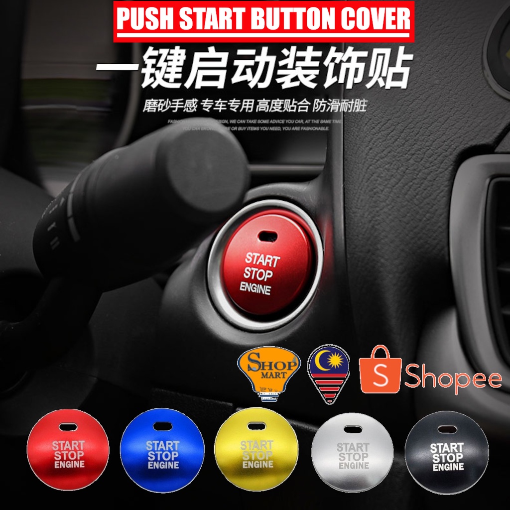 Car Accessories Engine Push Start Button Ignition Start Stop Button ...