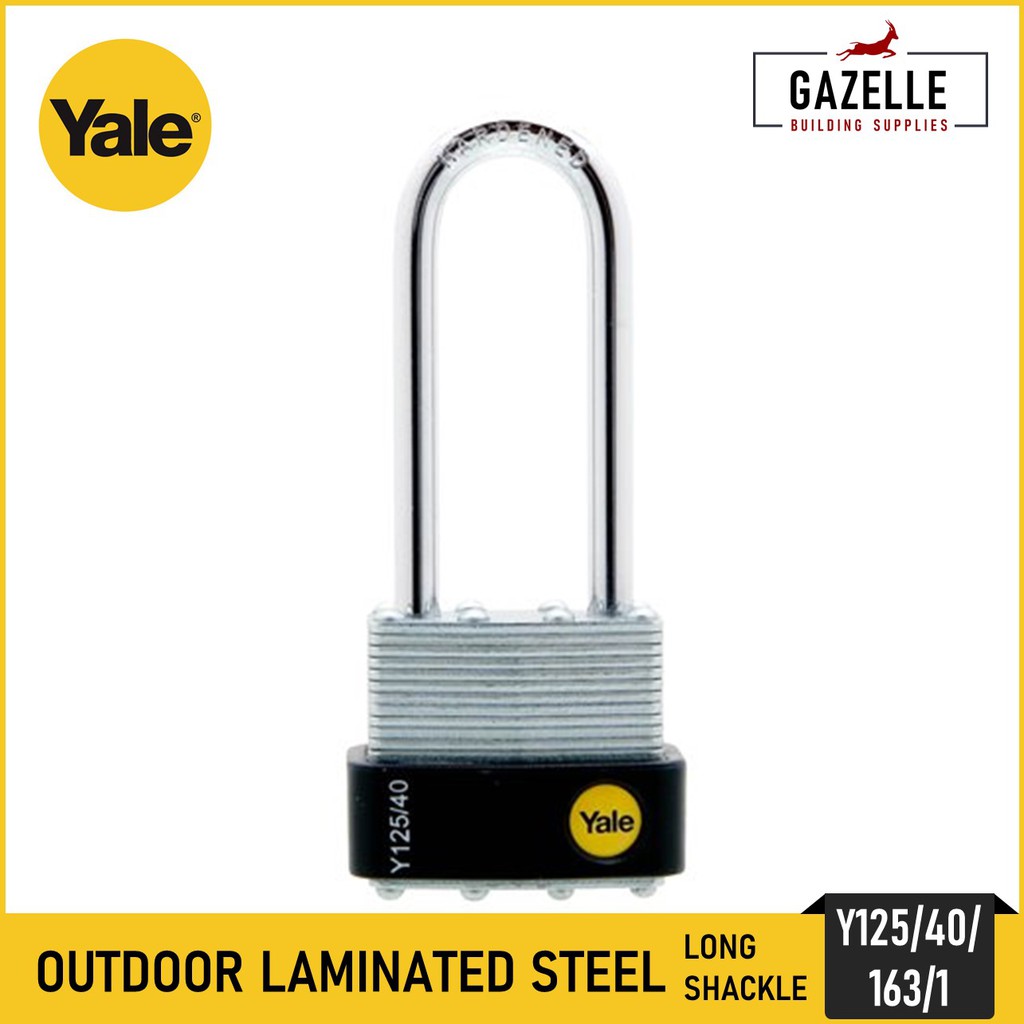 Yale Outdoor Laminated Steel Long Shackle Padlock - 40mm | Shopee Singapore
