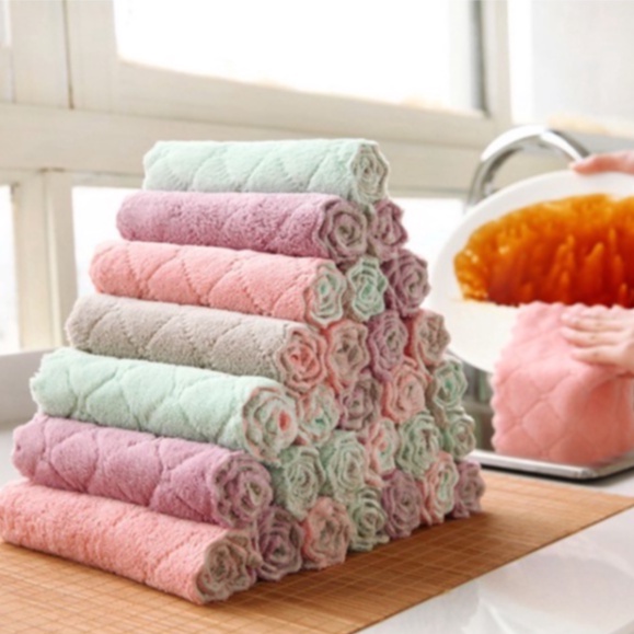🇸🇬 Large Kitchen Cleaning Cloth Table Cleaning Cloth Microfiber ...