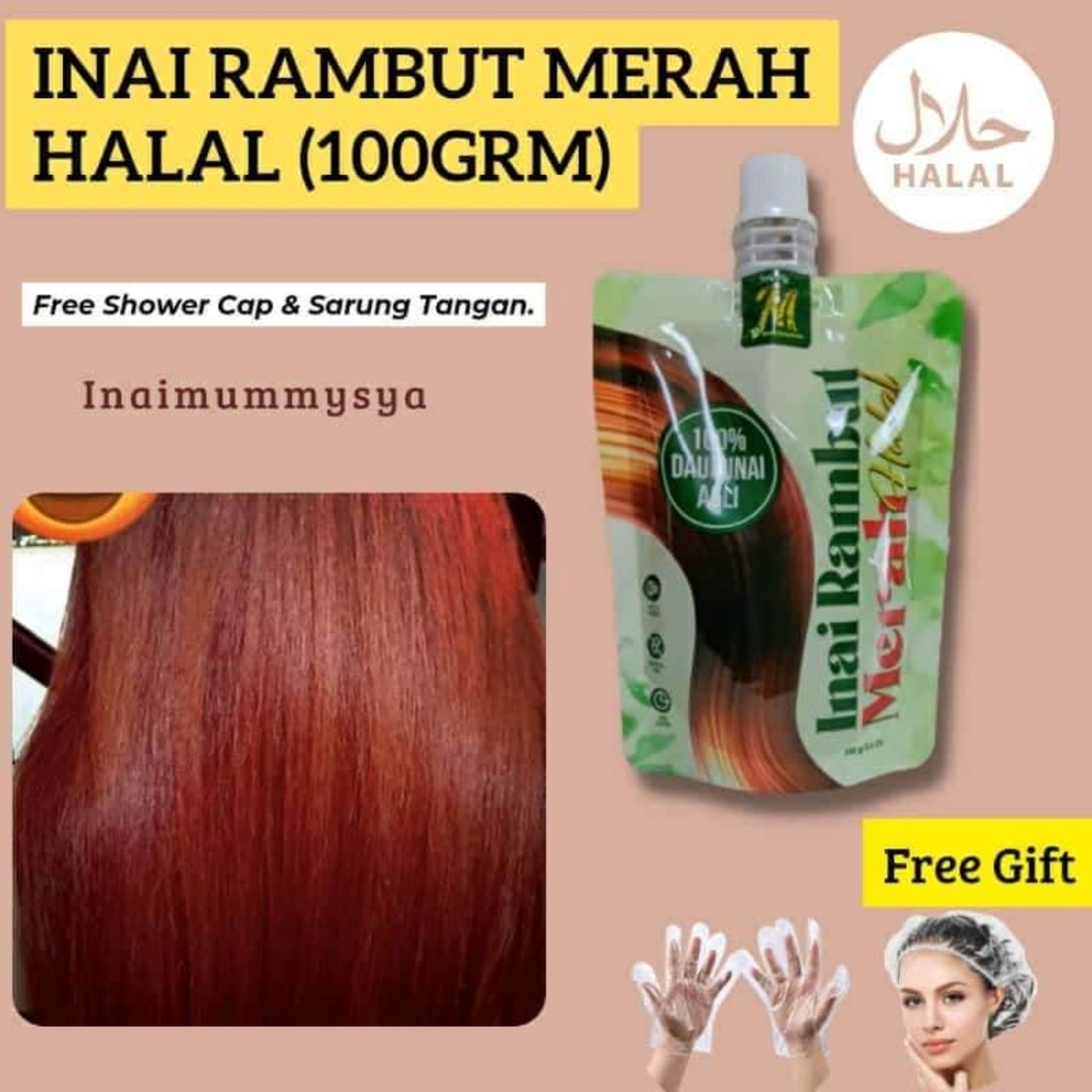 MERAH Halal RED HAIR HENNA | Halal RED HAIR | Henna HAIR | Syasya HENNA ...