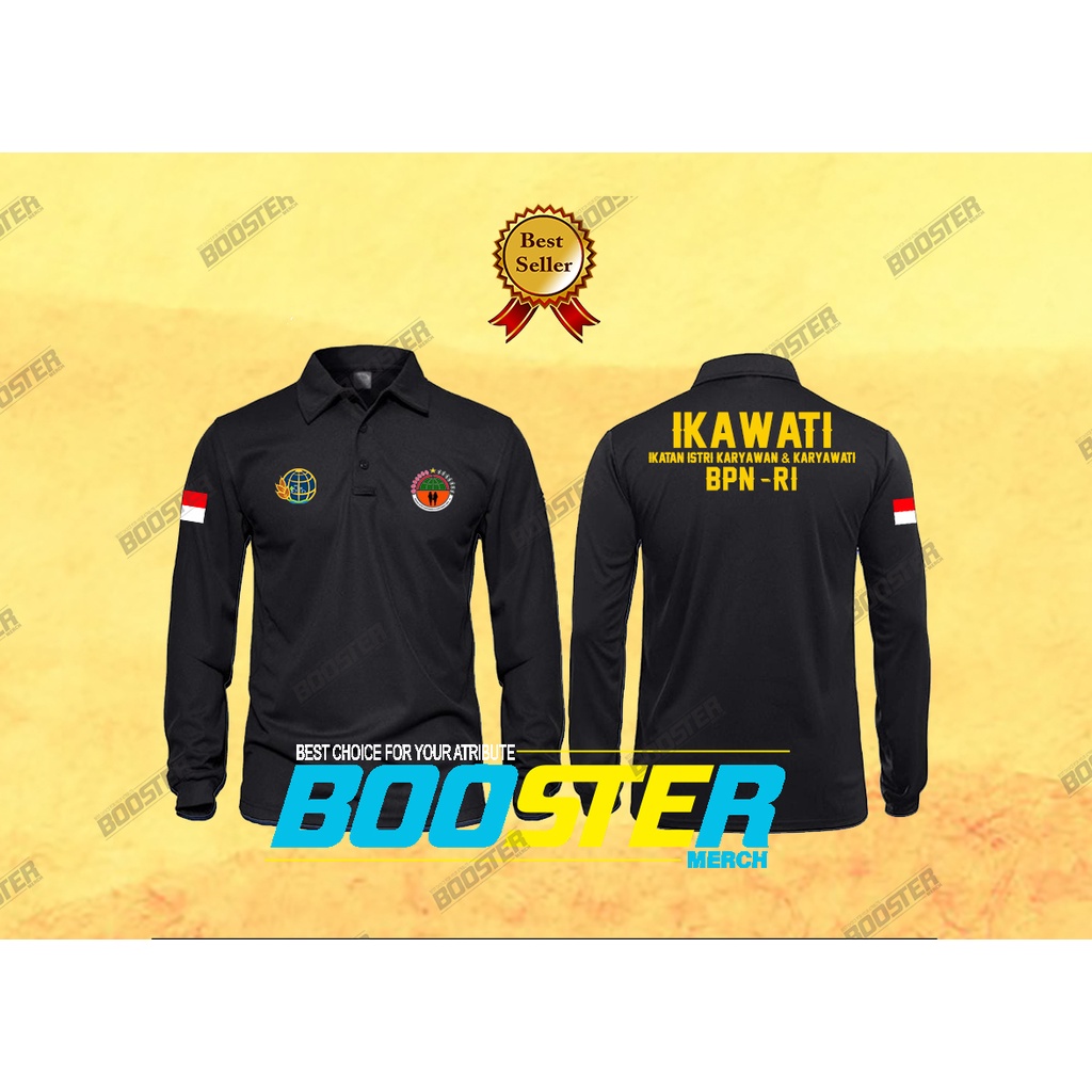 Premium Long POLO Collar T-Shirt DISTRO IKAWATI BPN Ministry Of Land ...
