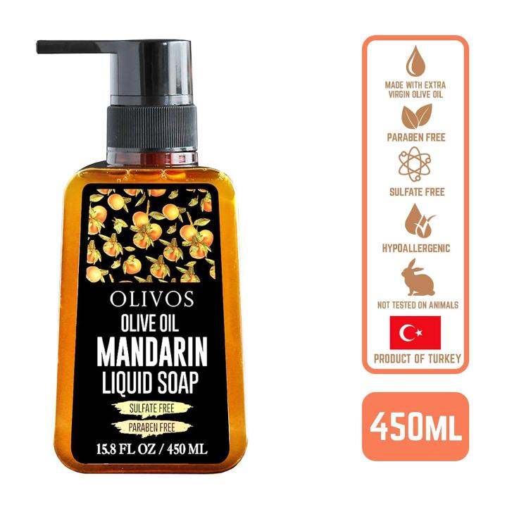 [Bundle of 2] Olivos Olive Oil Mandarin Liquid Soap, 450ml | Shopee ...