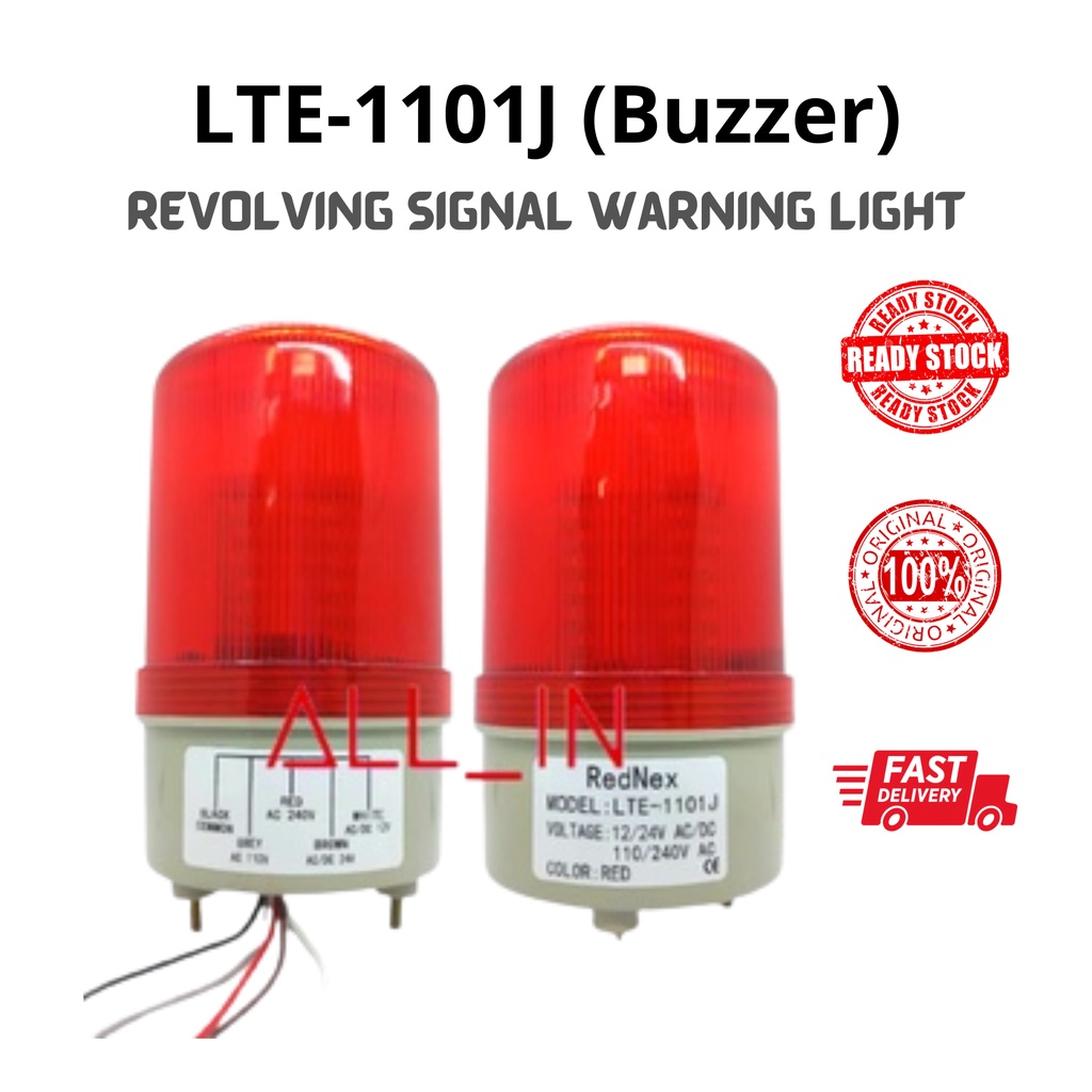 Rednex LTE-1101J Multi Voltage with Buzzer LED Rotary Warning Light ...
