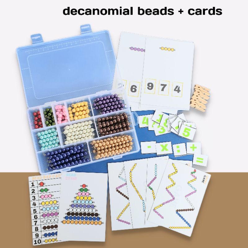 Nafisah edutoys PREMIUM DECANAOMIAL BEADS / COUNTING BEADS / BEAD BARS ...