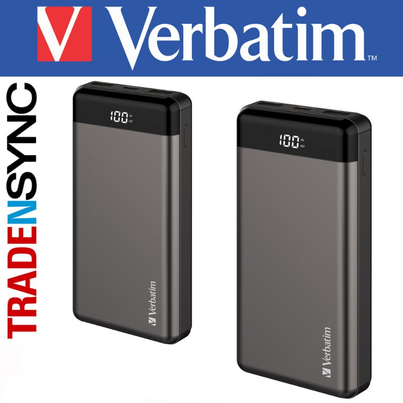 [Verbatim Power Bank] ♦ Power Pack ♦ 20000mAh ♦ 100W PD & Quick Charge ...