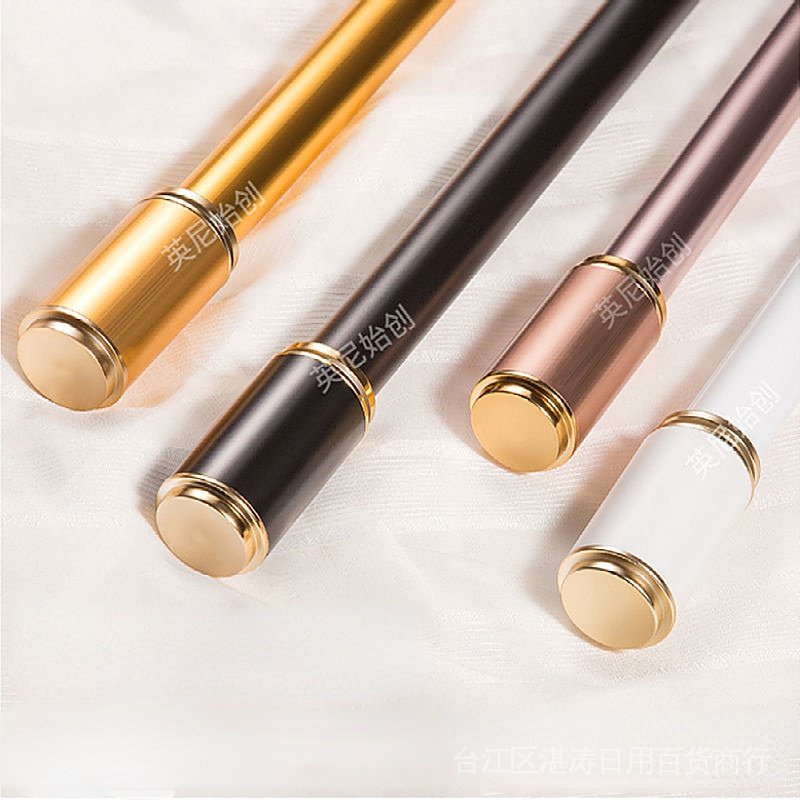 Aluminum Alloy Roman Rod Curtain Rod Punching Ring Hook Single Rod ...