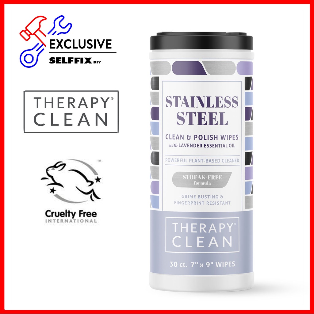 Therapy Clean Stainless Steel Cleaner & Polish Wipes | Shopee Singapore