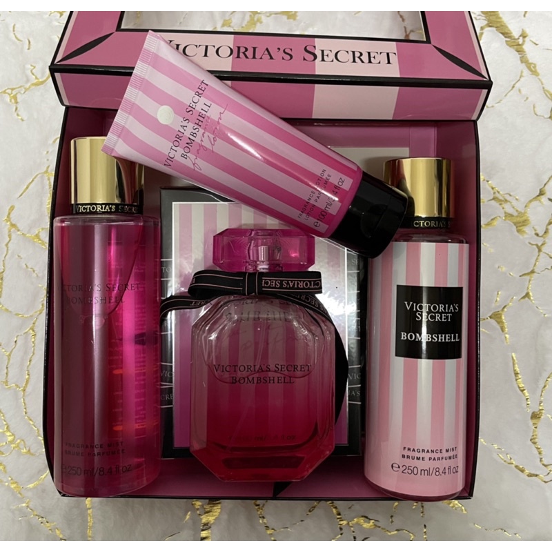 bombshell 4in1 set 2 body mist and 1 lotion + bombshell edp perfume 100 ...