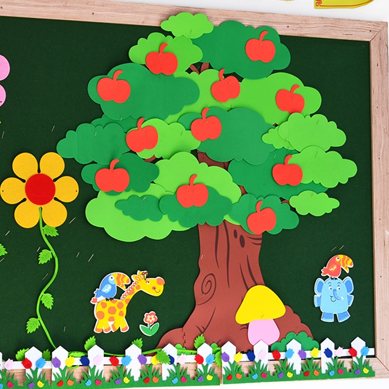 eva foamTrees Craft pokok Wall Decoration Kindergarten Layout Kartun ...