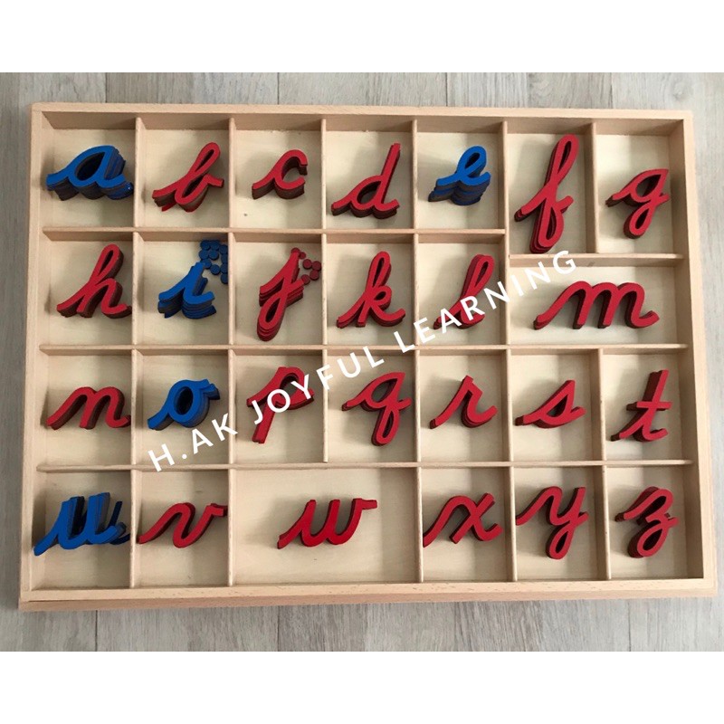 Montessori Small Moveable Alphabet (cursive) | Shopee Singapore