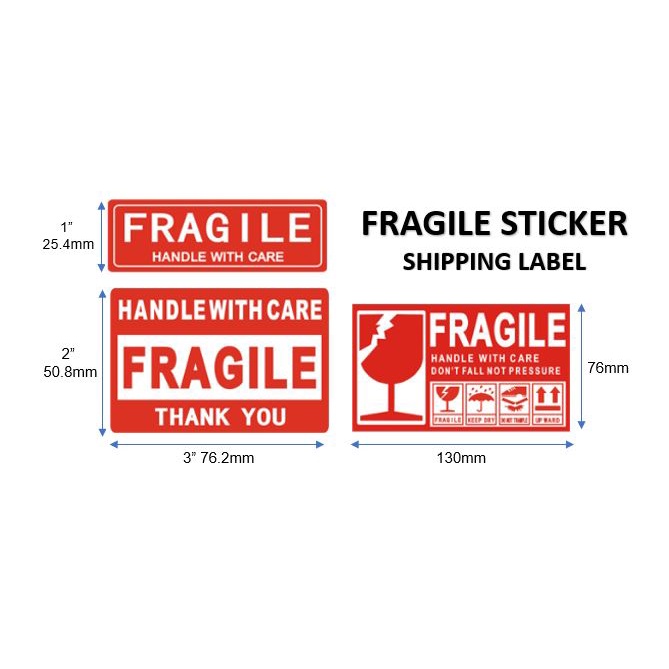 Fragile Sticker Fragile Shipping Labels 500pieces | Shopee Singapore Fragile Sticker Fragile Shipping Labels 500pieces | Shopee Singapore