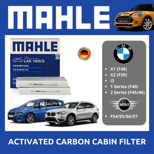 Cabin Air Filter, BMW X1, X2, 1, 2 Series, i3, Mini Cooper (2 pcs in a ...