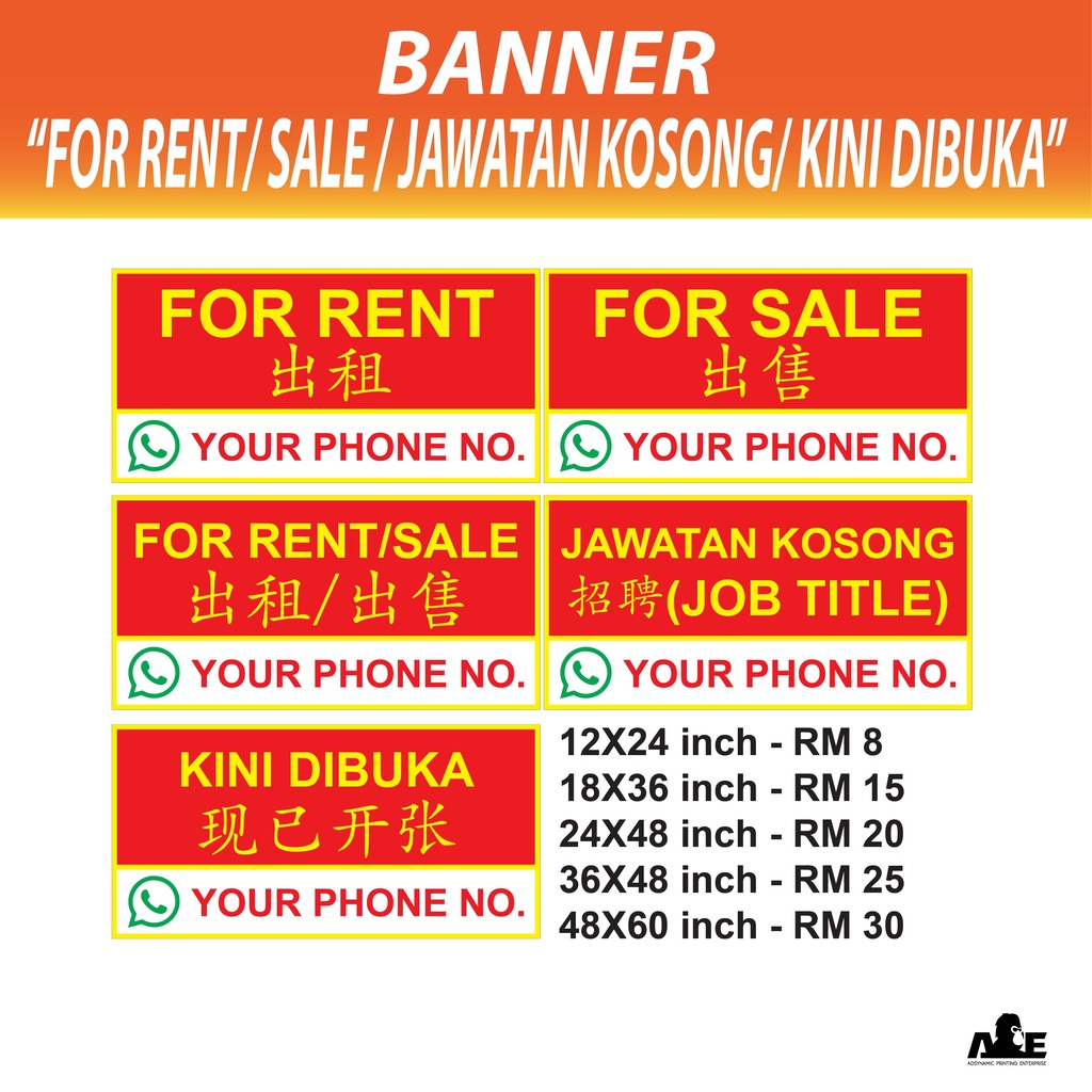 For For Rent | Rent | | Sell | Kini Dibuka | Open | Jawatan Kosong ...
