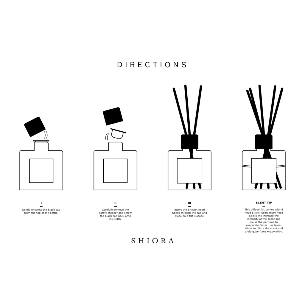 SHIORA Lemongrass Reed Diffuser Aromatherapy 50ml/100ml/200ml Essential ...