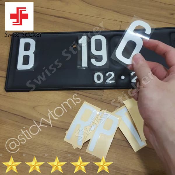 Stickers to tidy up cool car number plates | Shopee Singapore