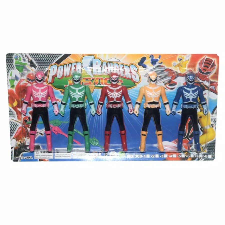 5-piece Mini Power Rangers Robot Toy - 5-pack Mini Power Rangers ...