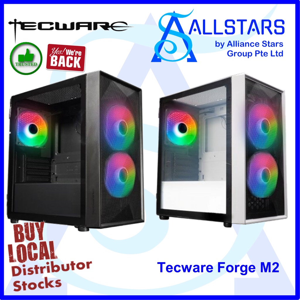 Tecware Forge M2 TG MATX / micro-ATX Chassis / 3xARGB Fans Pre ...