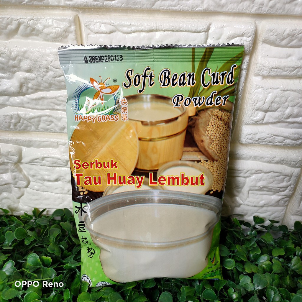 HAPPY GRASS SOFT BEAN CURD POWDER/SERBUK TAU HUAY LEMBUT/SOYA BEAN CURB ...