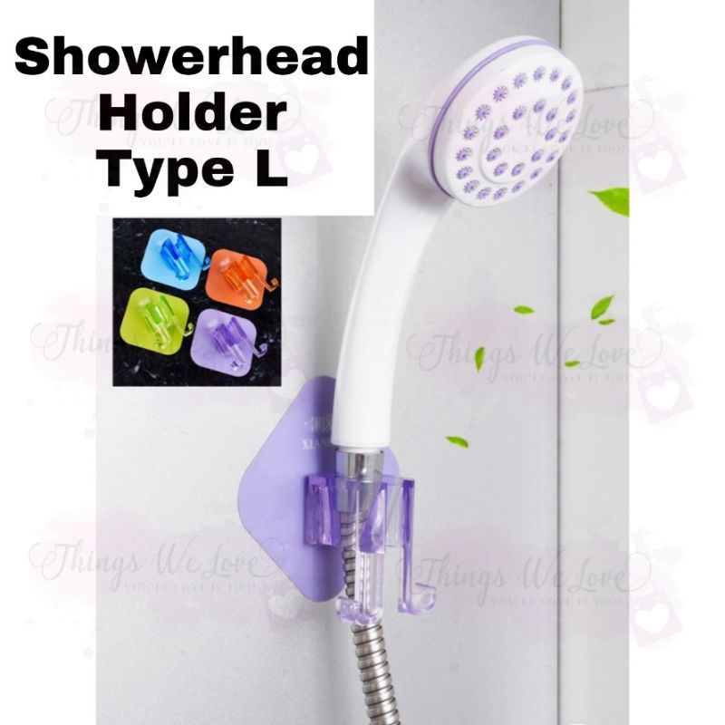 [SG SELLER] [FREE SHIPPING] Stick On Shower Head Holder (Type L) Grip ...