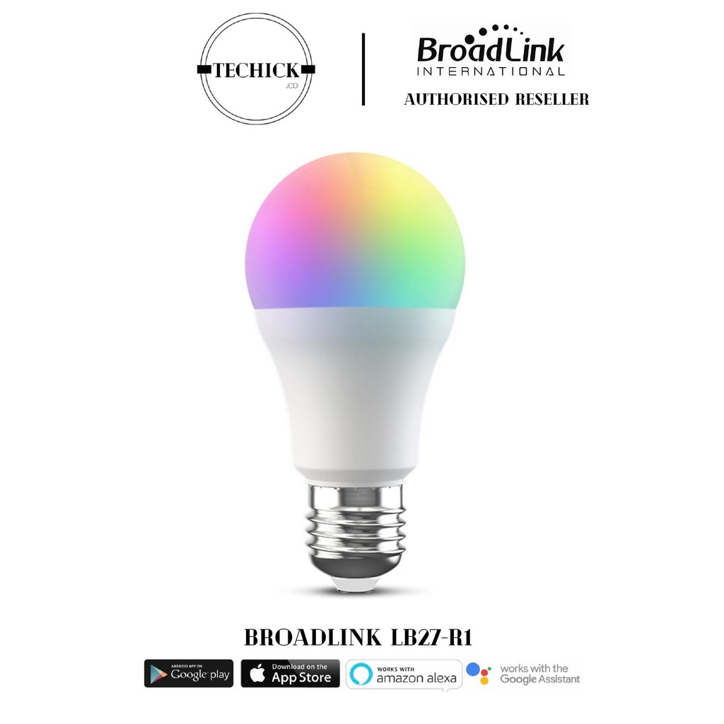 Broadlink LB27-R1, Smart WiFi LED Light Bulb, RGB (16 Million Colours ...