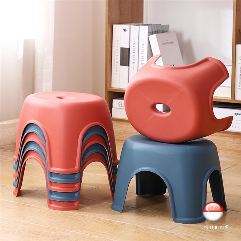 【SG Ready Stock】Thick Plastic Small Chair Anti-Skid Low Stool Small ...