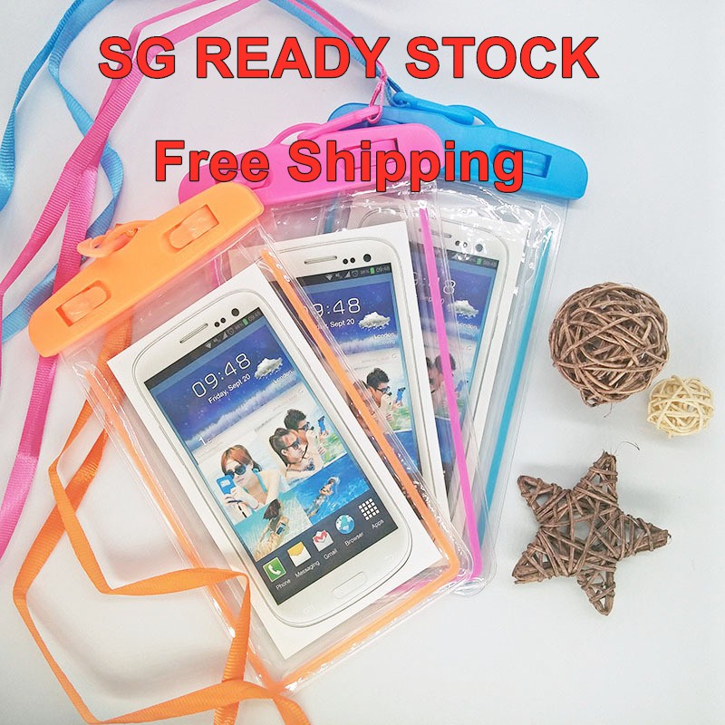 Luminous Fluorescent Waterproof Mobile Phone Pouch PVC Transparent ...