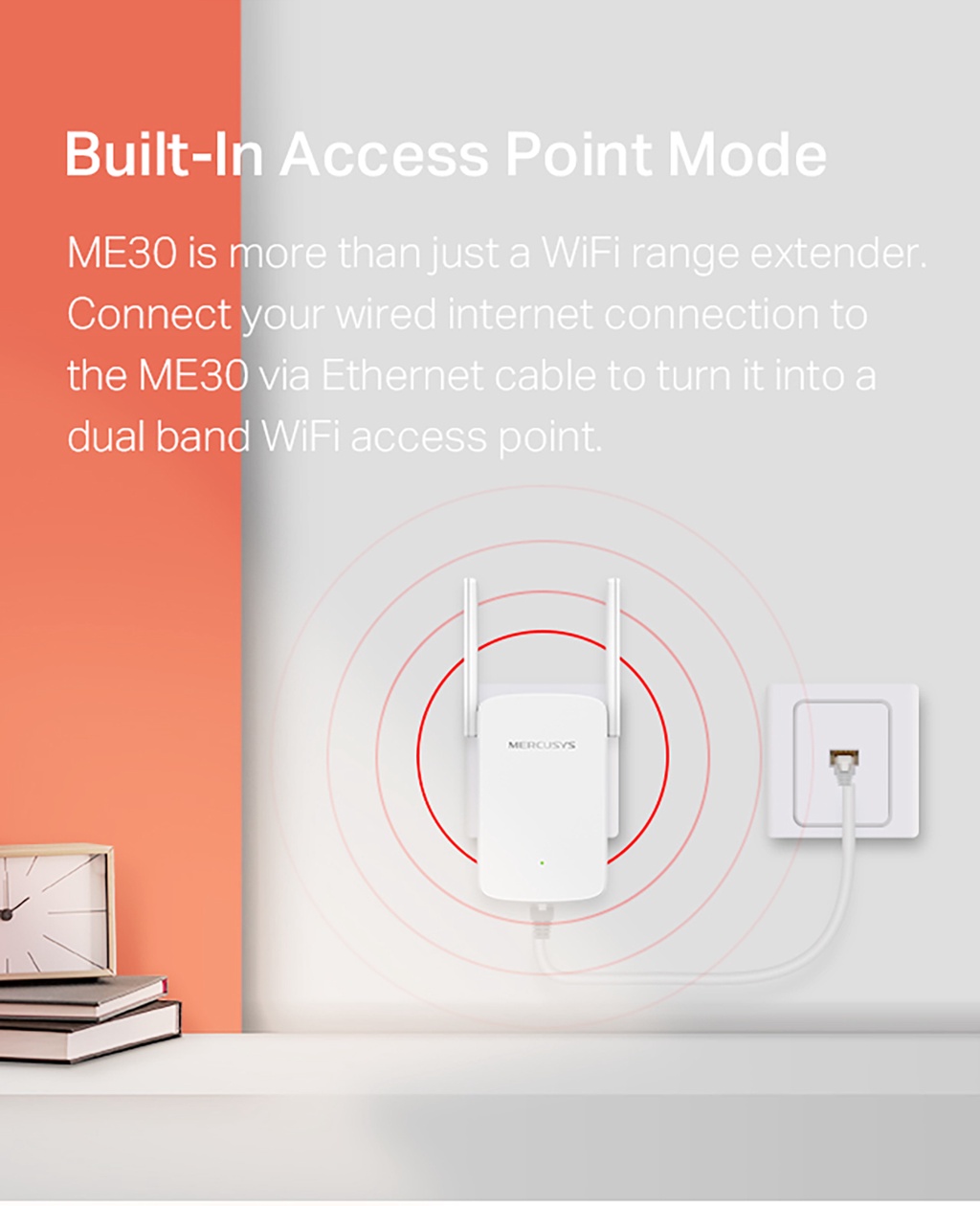 Mercusys ME30 AC1200 Wifi Range Extender Dual Band Access Point AP Mode ...