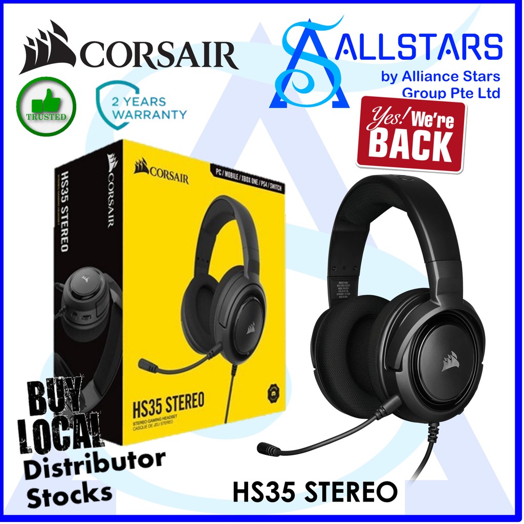 CORSAIR Carbon HS35 Stereo Gaming Headset (CA-9011195-AP) (Local ...