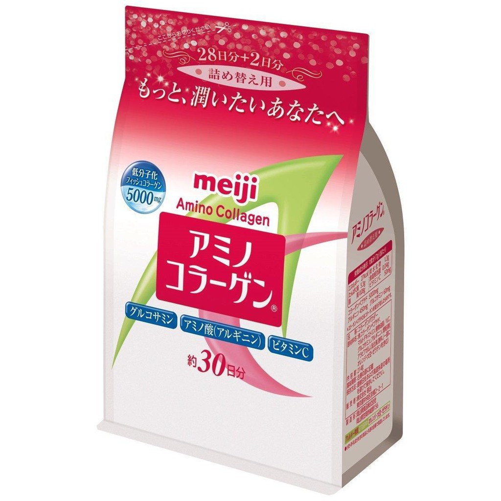 Meiji Japan Amino Collagen 5000 mg 214g for Refiill Pack 30 Days | Shopee Singapore