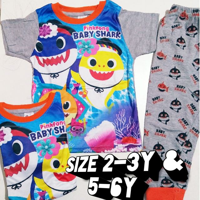 PYJAMAS BABY SHARK (BAJU TIDUR BABY SHARK) | Shopee Singapore