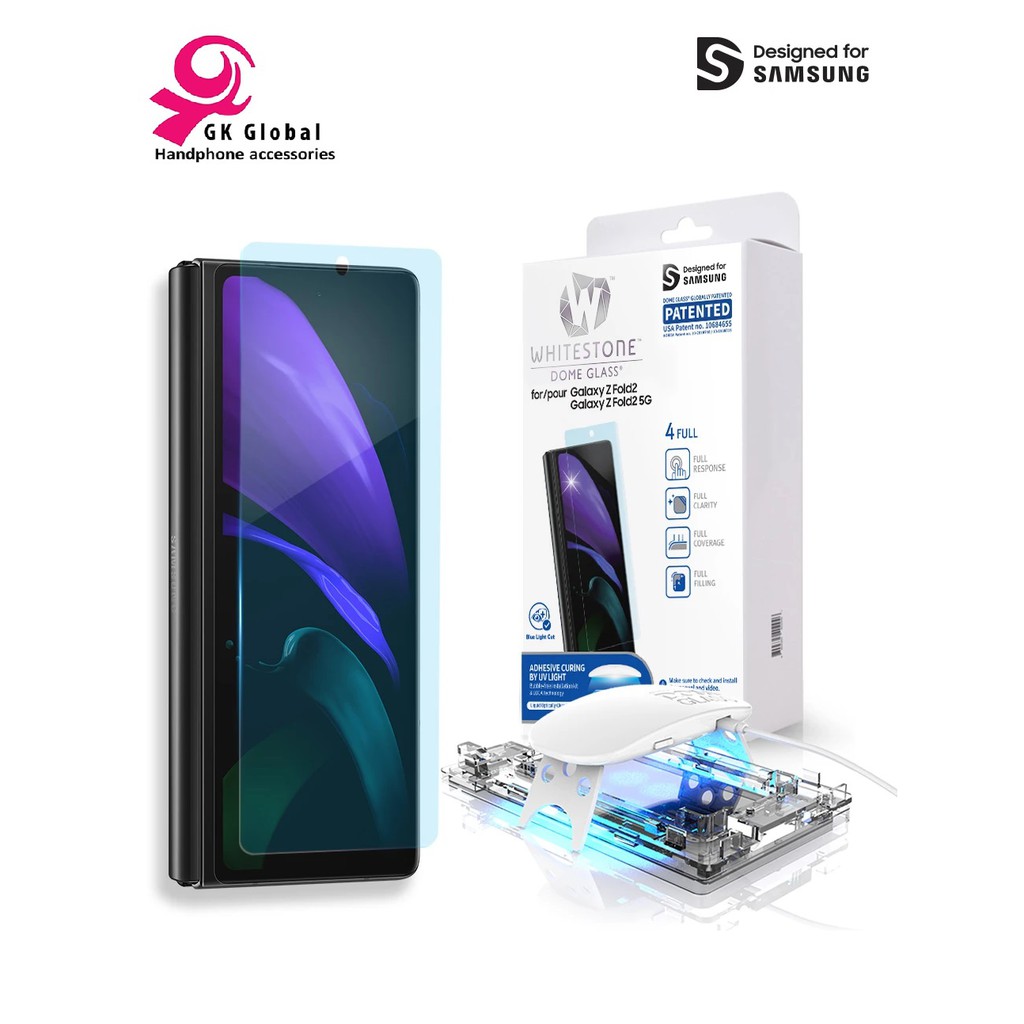 Whitestone Galaxy Z Fold 2 Dome Glass Tempered Glass Screen Protector ...