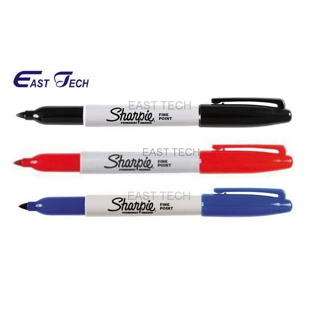 SHARPIE Fine Point Permanent CD Marker Pen Black Blue Red | Shopee ...