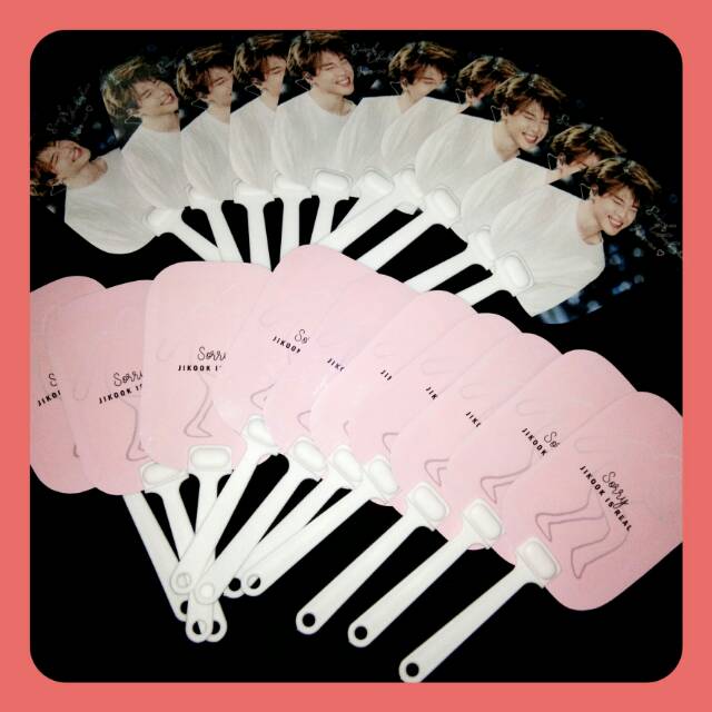 Kpop Square Fan Dua Sisi Custom Handfan Kpop Nct Exo Bts Icon Blackpink ...