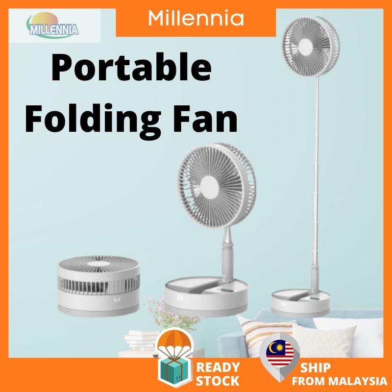 3 Speed Adjustable Folding Fan Rechargeable Fan Portable Foldable Fan ...