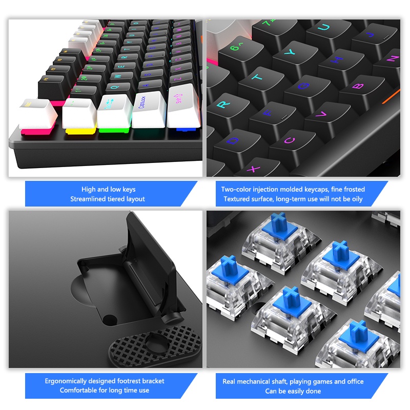 【SG🇸🇬 Ready Stock】Leaven K550 Mechanical Gaming Keyboard (TKL 87 Keys Wired) | Shopee Singapore