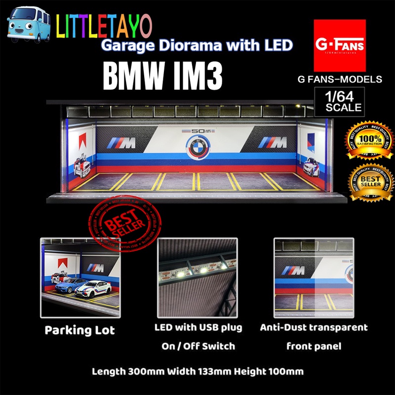 G-Fans Model 1/64 Premium Garage Diorama BMW IM3 50th Anniversary with ...