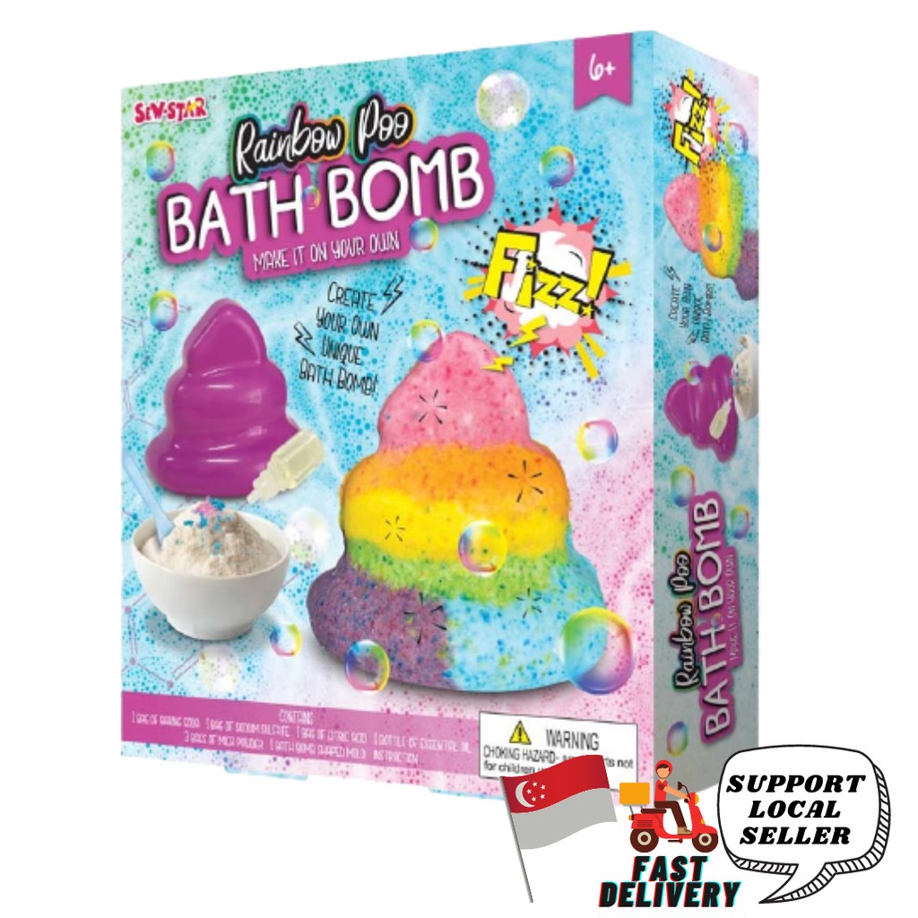 ★SG★ DIY Rainbow Bath Bomb Craft Kit Fun Create Your Own Fresh Relaxing ...