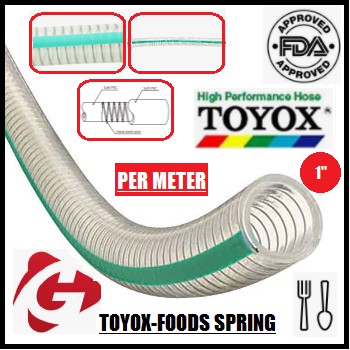 [TOYOX] FOOD GRADE SPRING HOSE WITH FOODS FDA CERTIFICATE TEST SIZE 1 ...