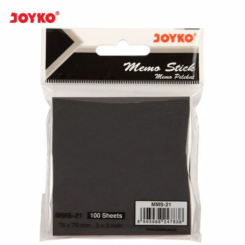 HITAM Joyko MMS-21 Memo Paper Black / Joyko Memo Stick / Sticky Note ...