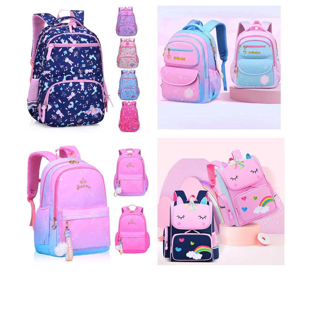 School Backpack Canvas School Bag Bags Children Kid Boy Girl Bag ...