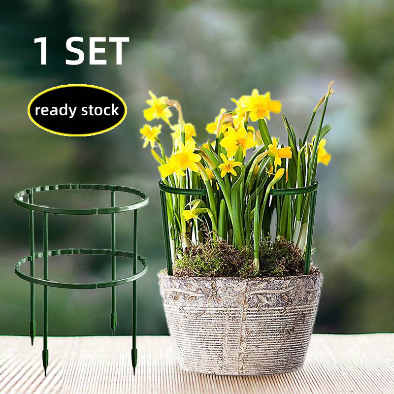 【Ready Stock】1 Set Planting Support Frame Green Plastic Supporting Pile ...