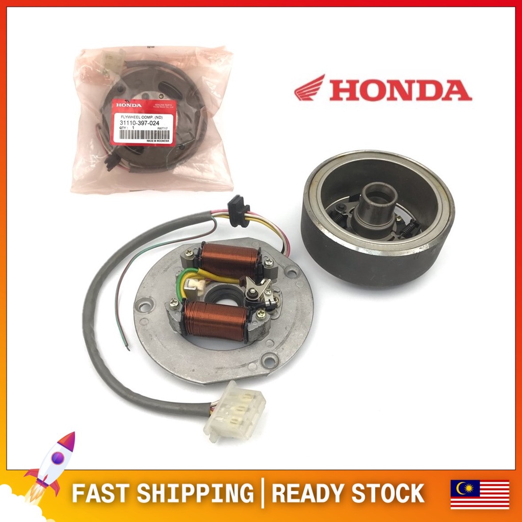 HONDA CG125 CG 125 ND MAGNETO MAGNET + FUEL COIL MAGNET COIL 100% HONDA ...