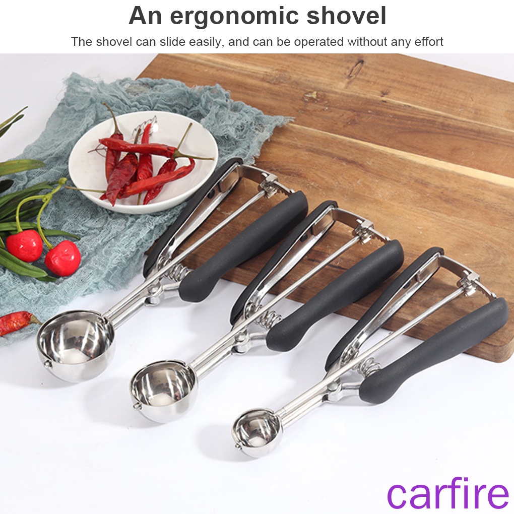 [CARFIRE]Ice Cream Spoon Stainless Steel Ice Cream Ball Scoop Fruit ...