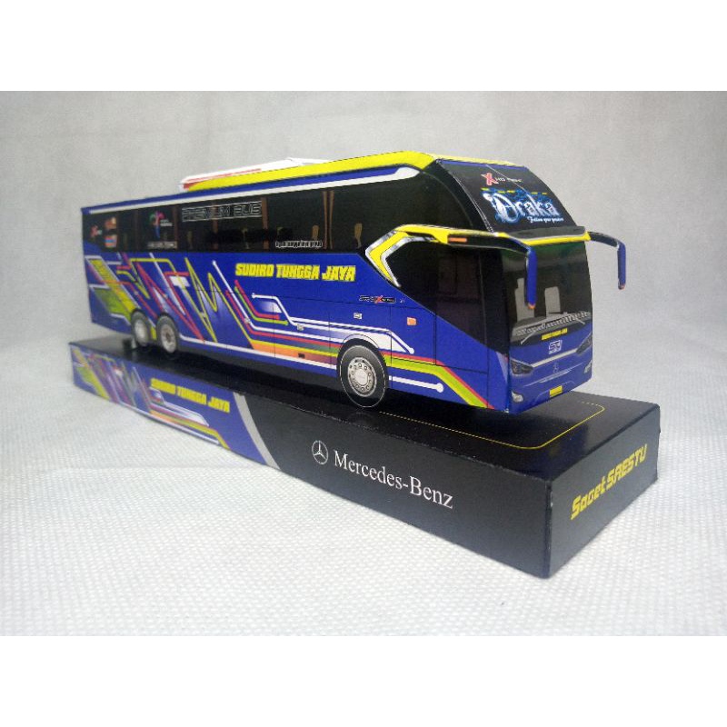 MINIATURE BUS STJ PAPERCRAFT BUS SUDIRO TUNGGA JAYA DRAKA DRAKA ELKUSLA ...