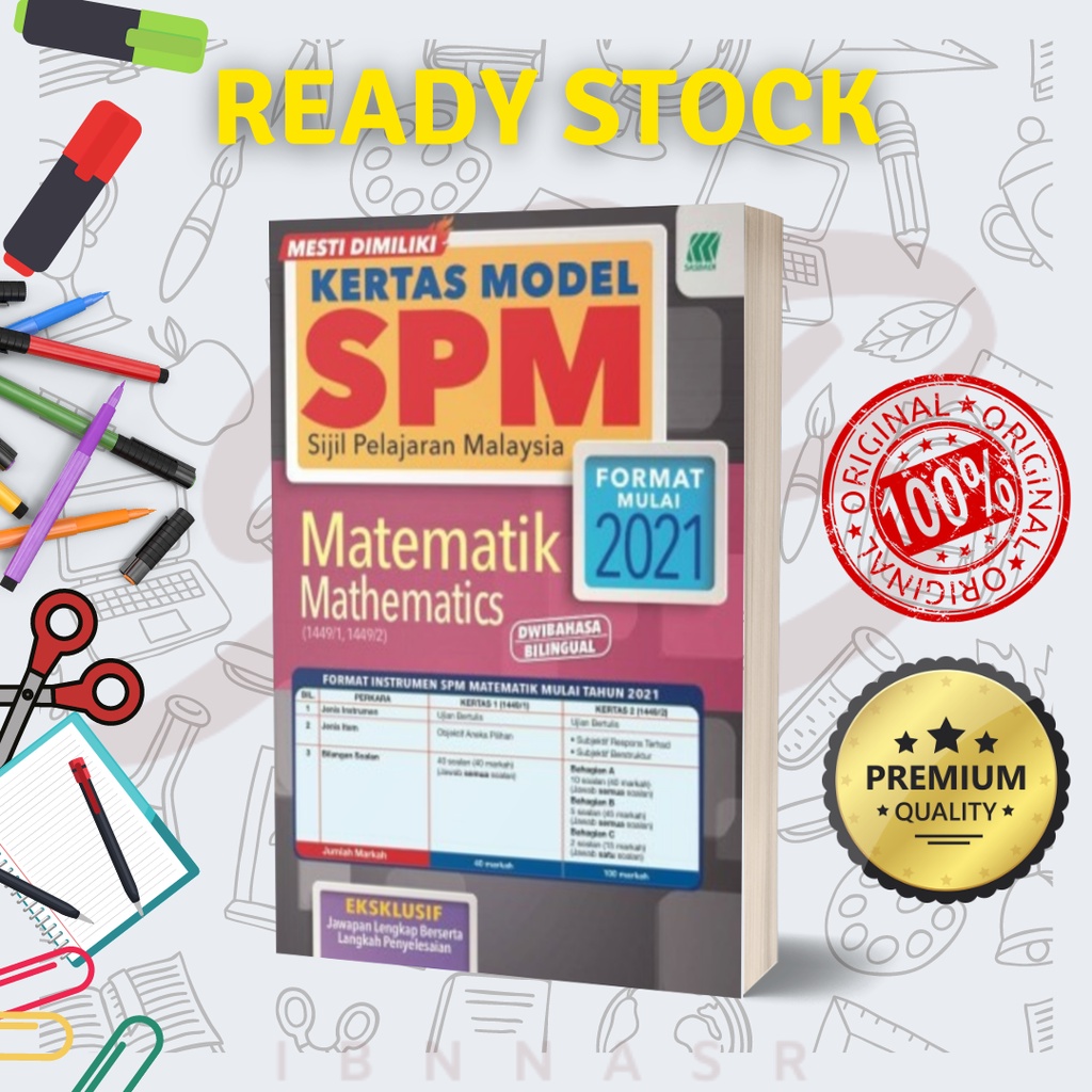 School Practice Book | Spm Mathematics Model Paper (Bilingual) | Shopee ...