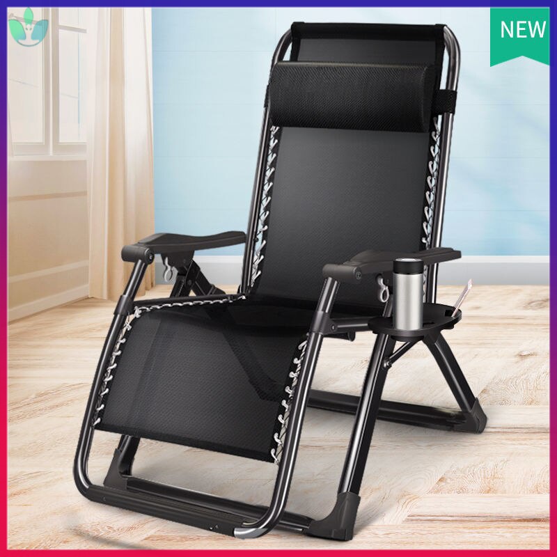 Portable Reclining Folding Chair Sleeping Chair Folding Bed | Shopee ...