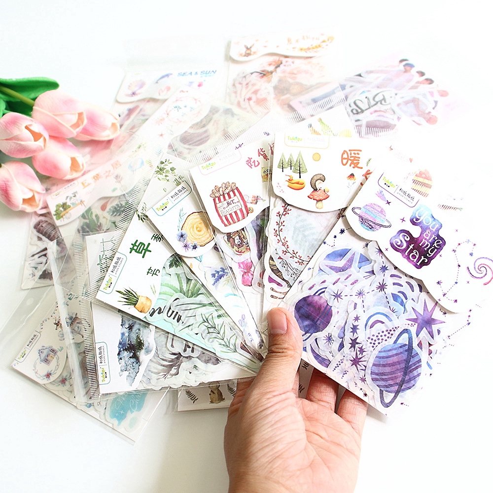 40 pcs/Pack Washi Paper Decorative Stickers for Journal/Notebook/Diary ...