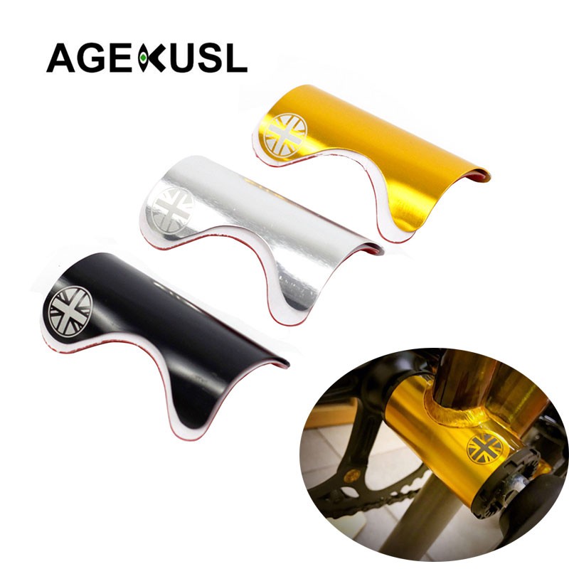 AGEKUSL Bike Bottom Bracket Protector Metal Sticker Frame Stay Guard ...